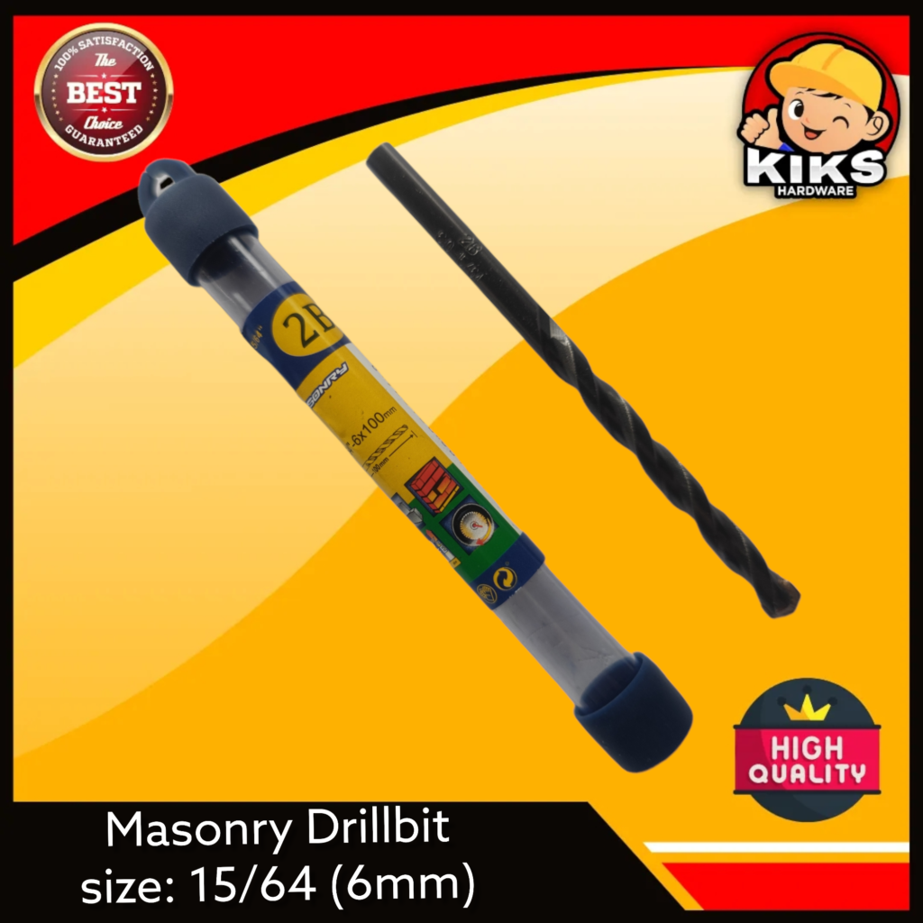 Concrete Masonry Drillbit 15/64 or 6mm (2B) Fast Drilling Heavyduty ...